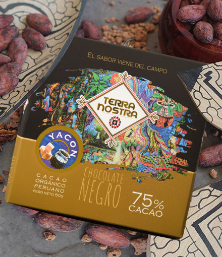 Chocolate al 75% endulzado con Yacón – Ecofundo Terra Nostra